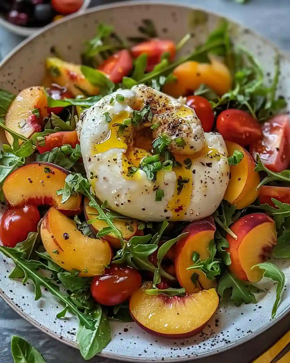 Peach Burrata Salad: A Summer Delight